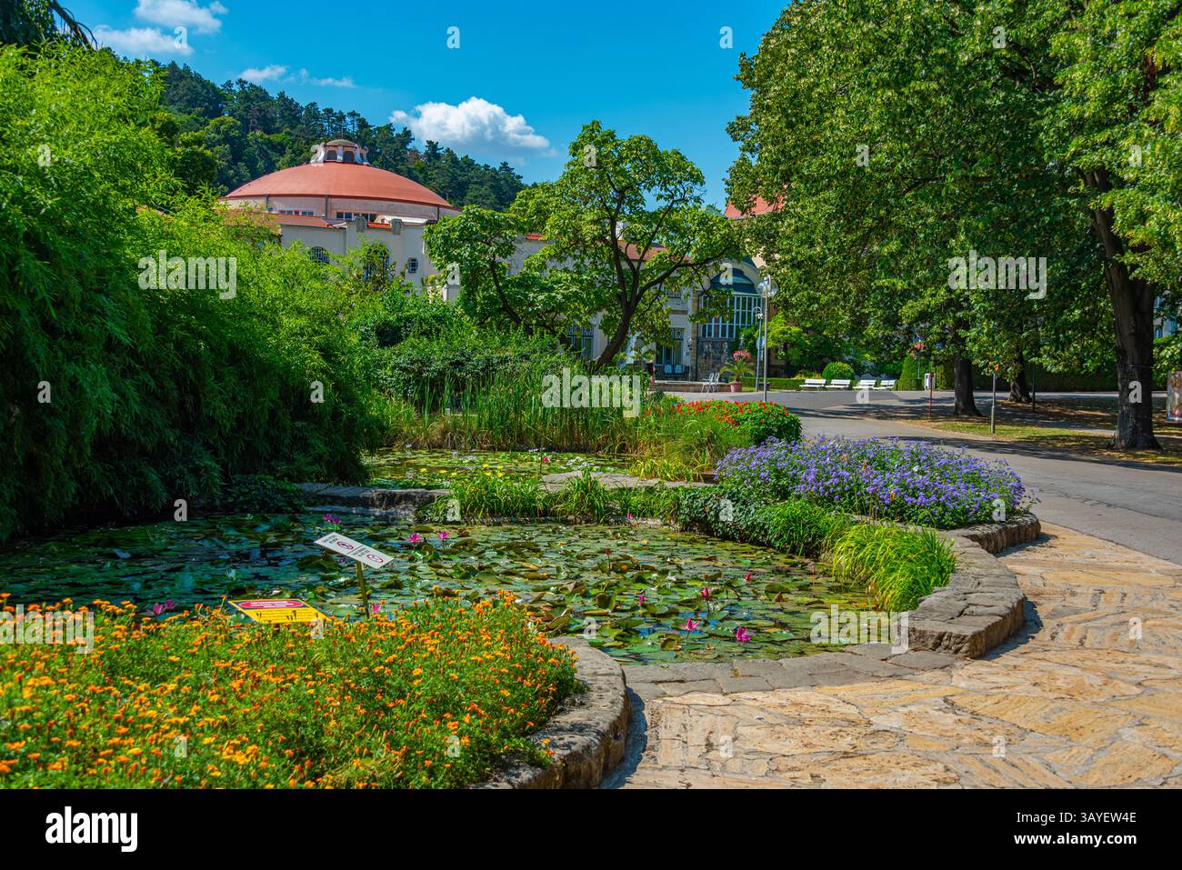 Spa park at Piestany in Slovakia.IMAGE Stock Photo - Alamy