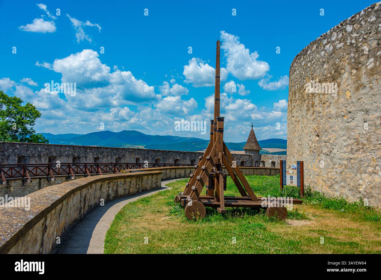 Historical guns at Trencin castle in Slovakia.IMAGE Stock Photo - Alamy