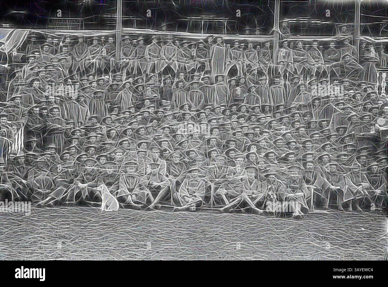 A large group of individuals poses together, showcasing a diverse ...
