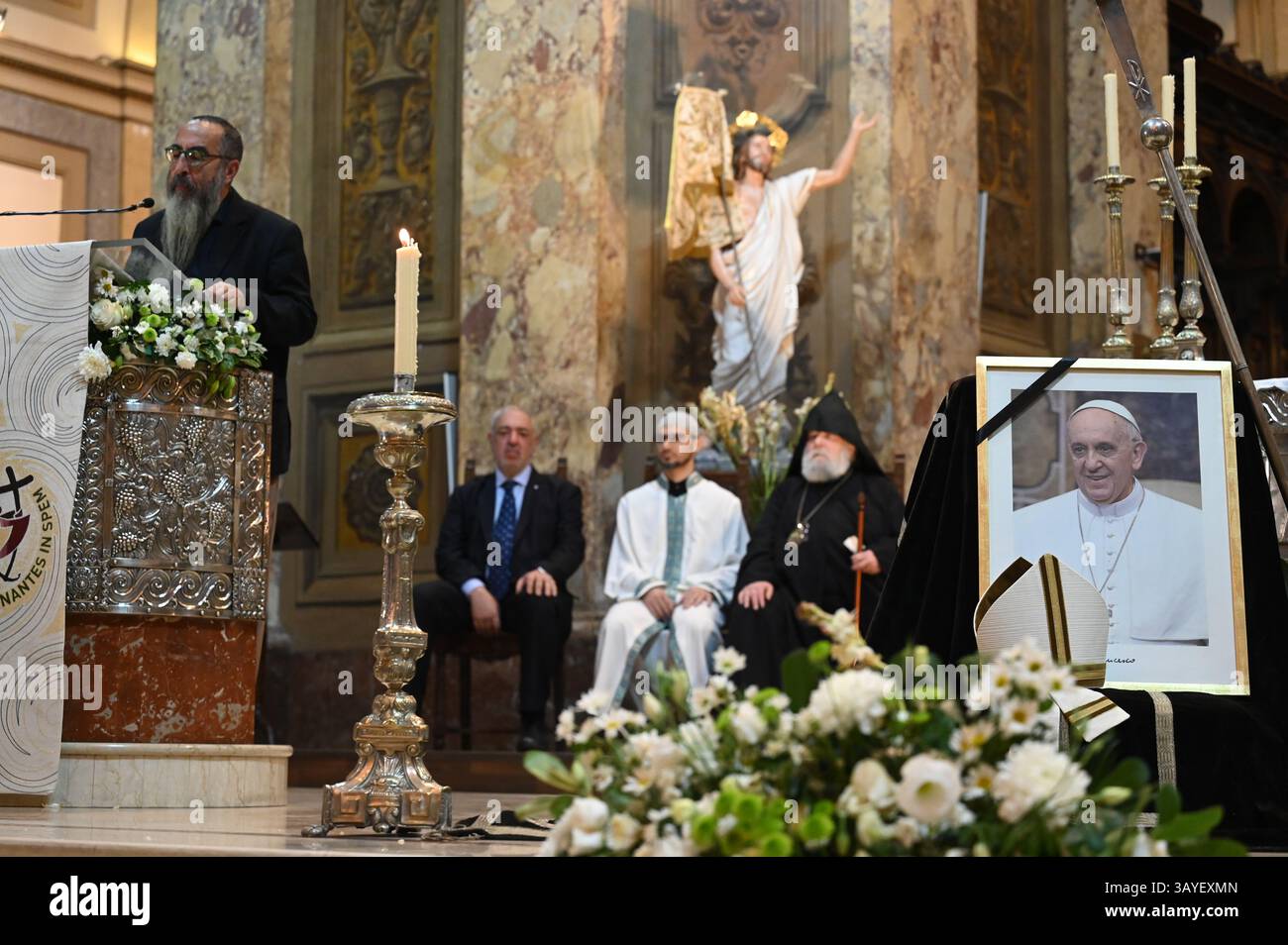 Buenos Aires, Argentina. 22nd Apr, 2025. Rabbi Daniel Goldman (l ...