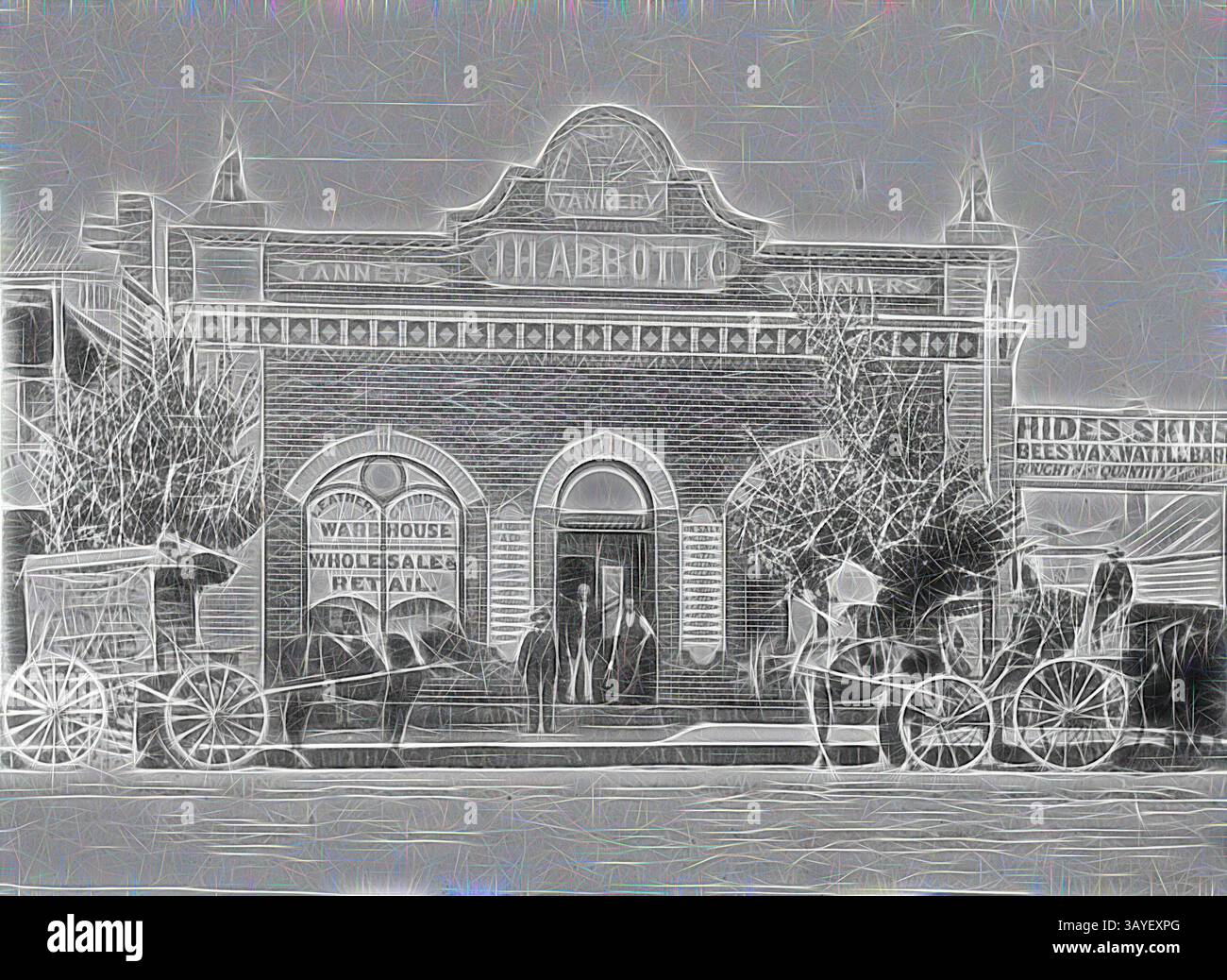 A historic tannery building featuring intricate architectural details ...