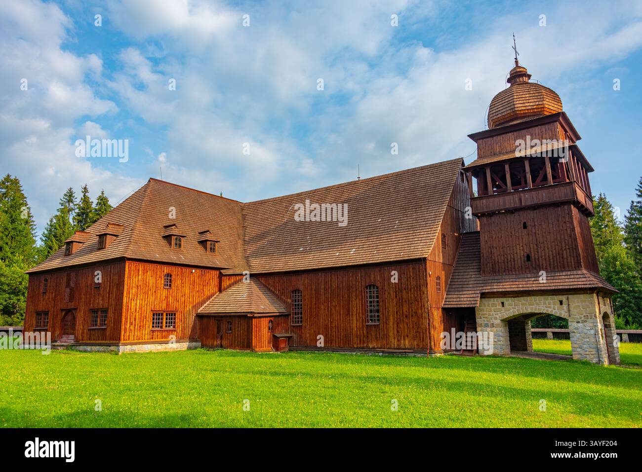 Wooden Articular Church of Svaty Kriz in Slovakia.IMAGE Stock Photo - Alamy