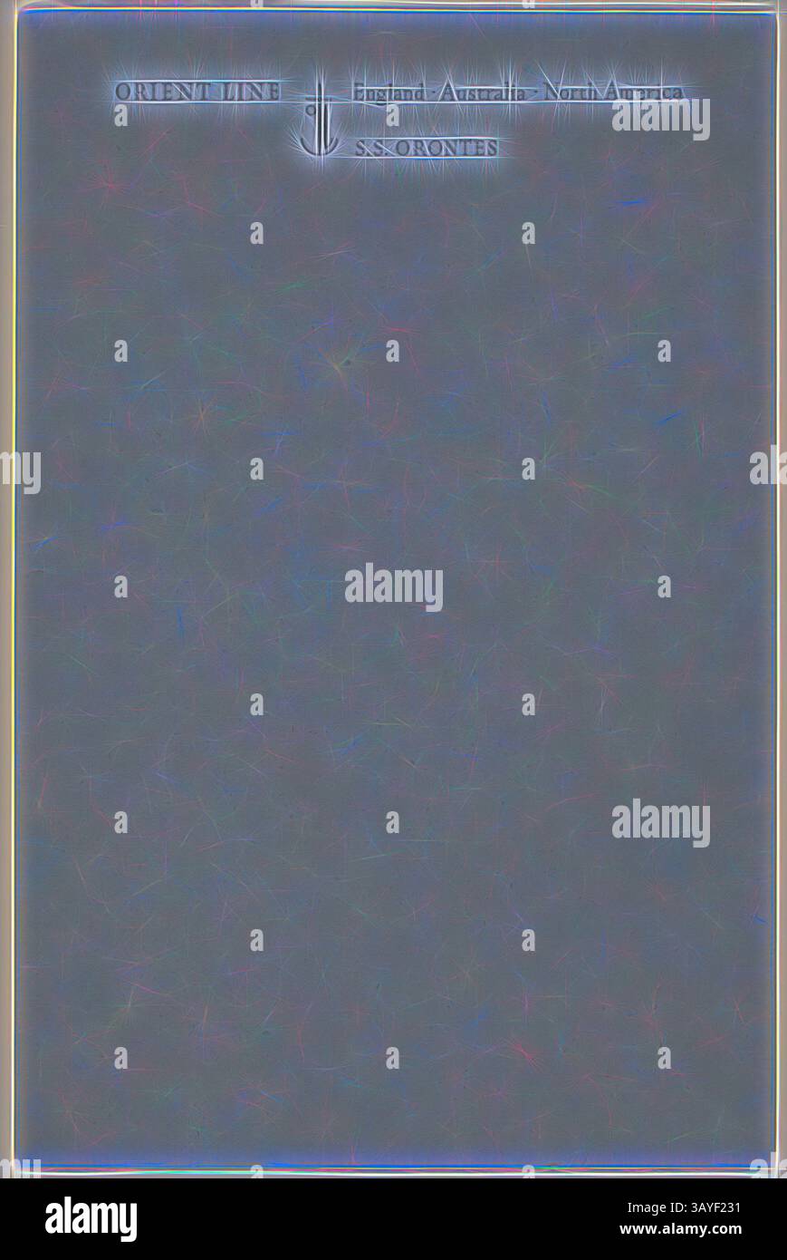 An elegant brochure cover for the Orient Line, featuring the ship S.S ...