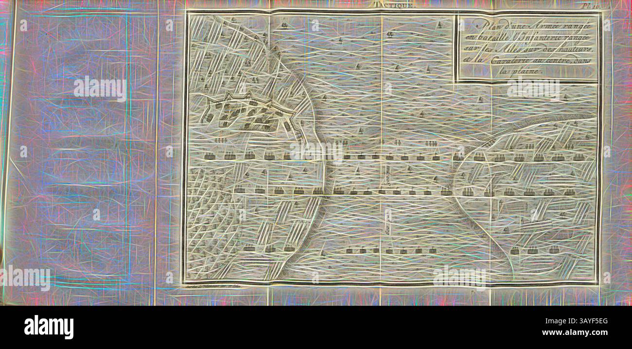 A detailed map featuring a stylized representation of landscapes and ...