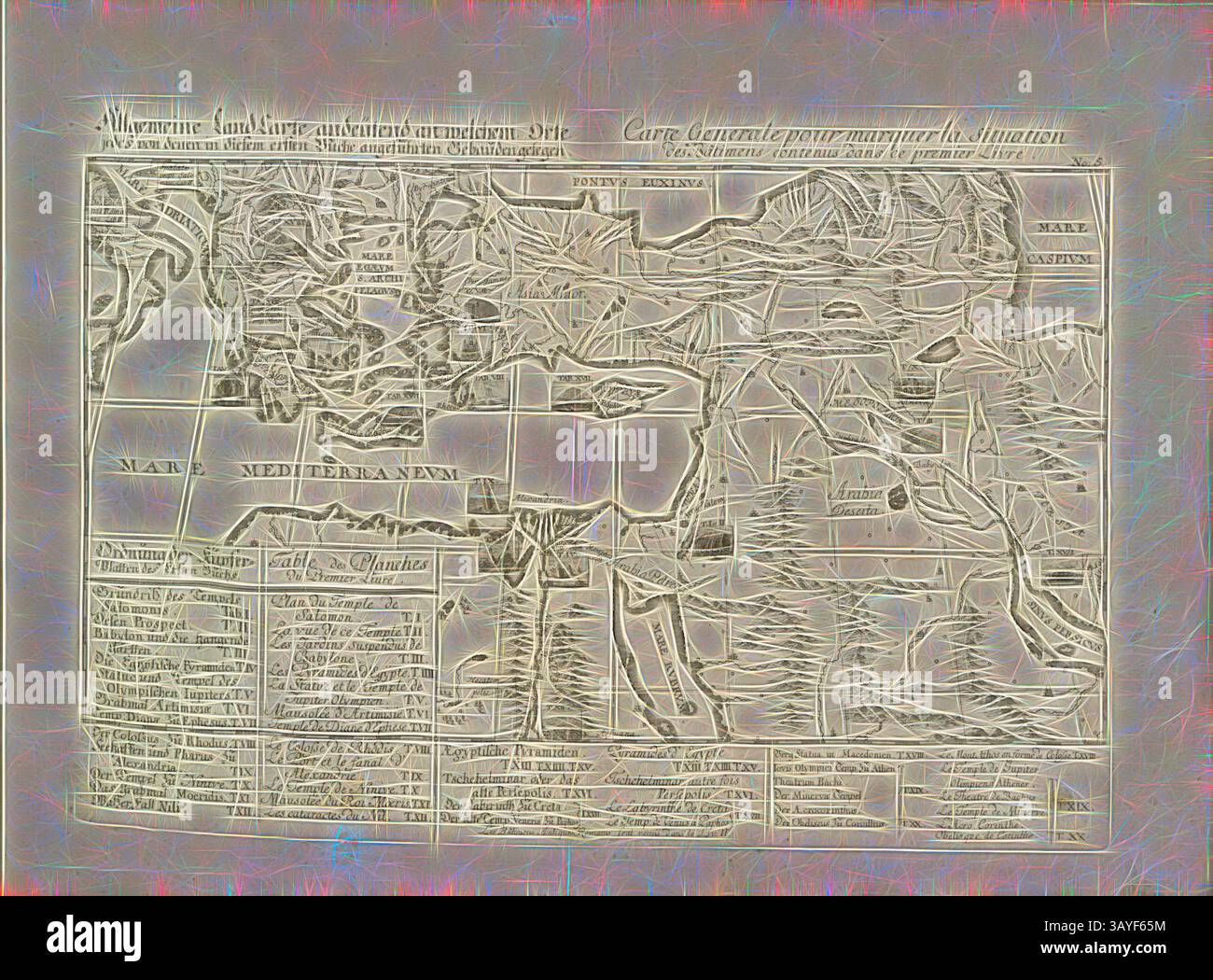 A historical map showcasing the geographical layout and key features of ...