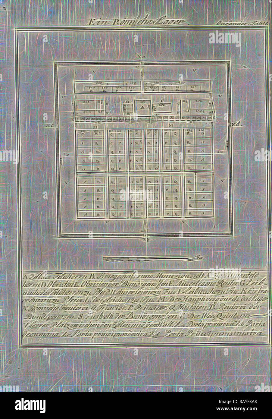 A detailed architectural plan showcasing a grid-like layout, with ...
