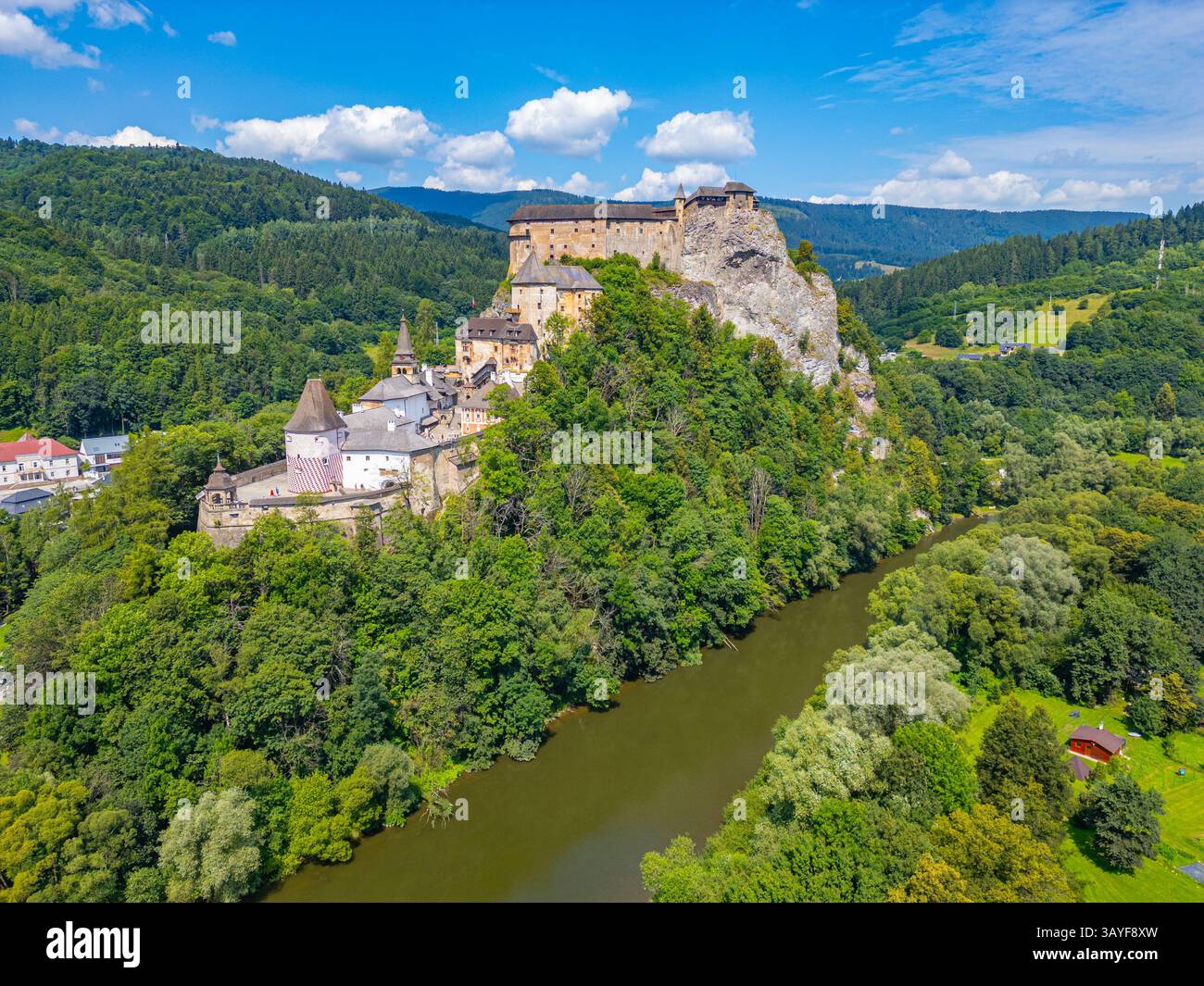 Panorama view of Orava castle in Slovakia.IMAGE Stock Photo - Alamy