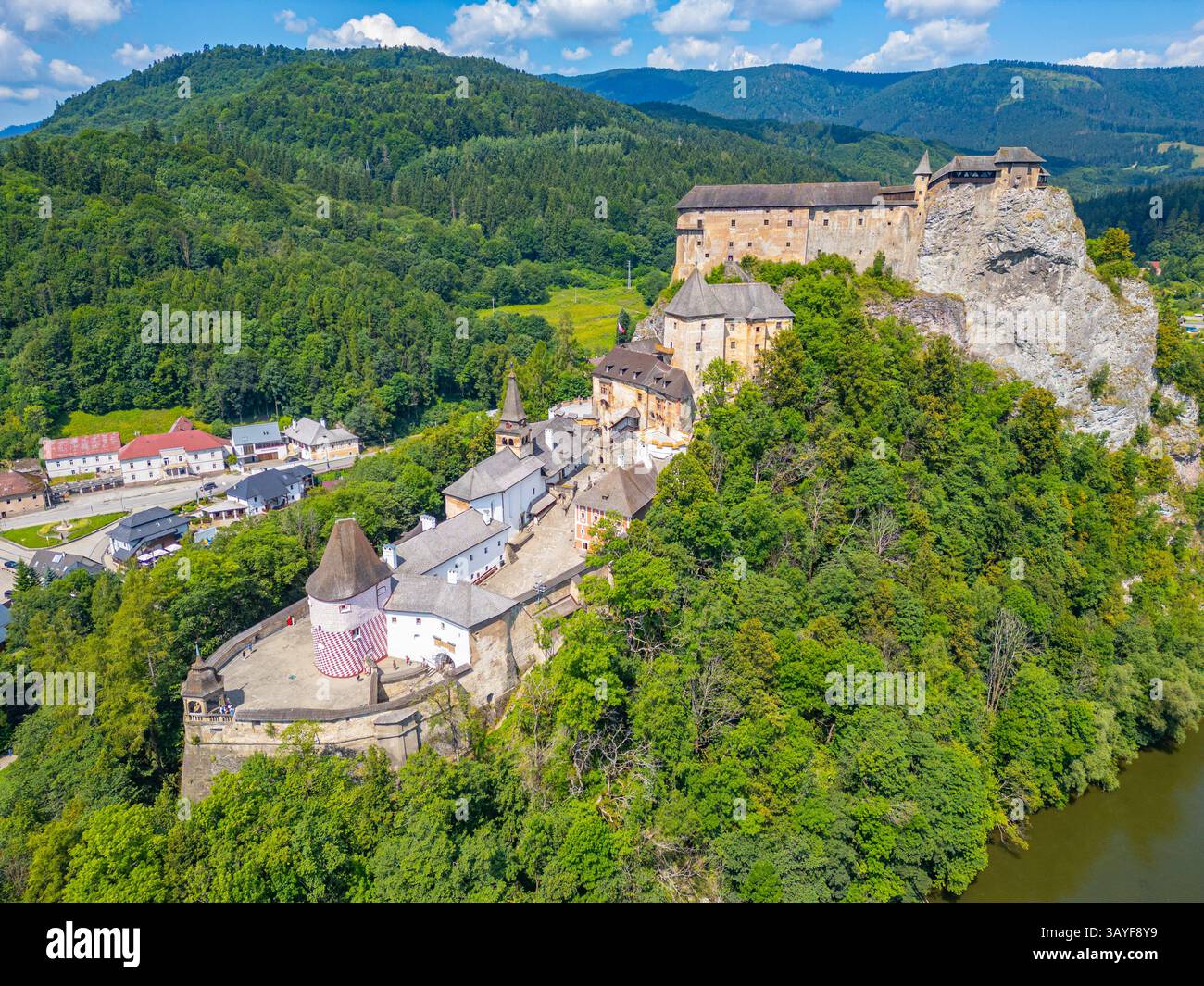 Panorama view of Orava castle in Slovakia.IMAGE Stock Photo - Alamy