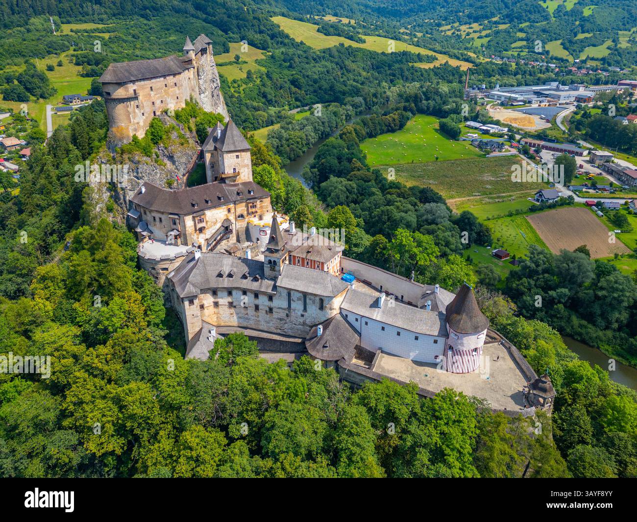 Panorama view of Orava castle in Slovakia.IMAGE Stock Photo - Alamy