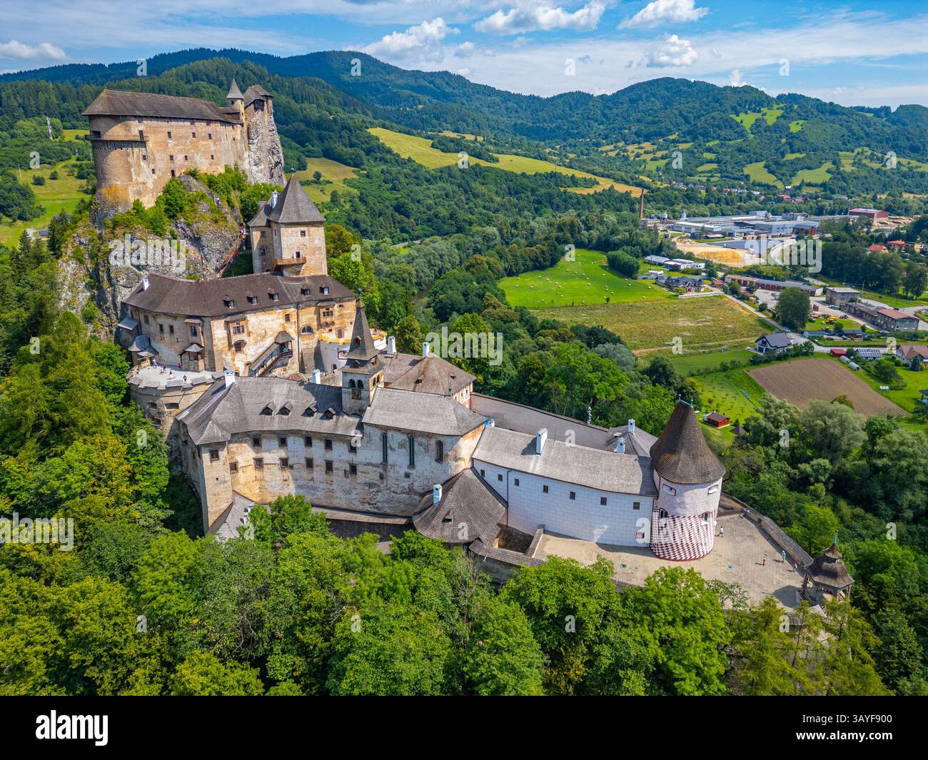 Panorama view of Orava castle in Slovakia.IMAGE Stock Photo - Alamy
