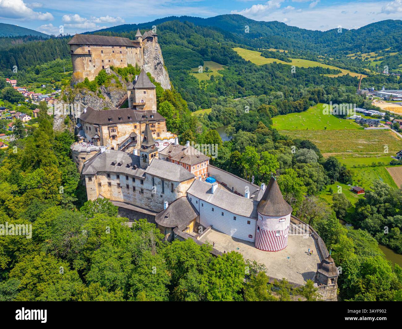 Panorama view of Orava castle in Slovakia.IMAGE Stock Photo - Alamy