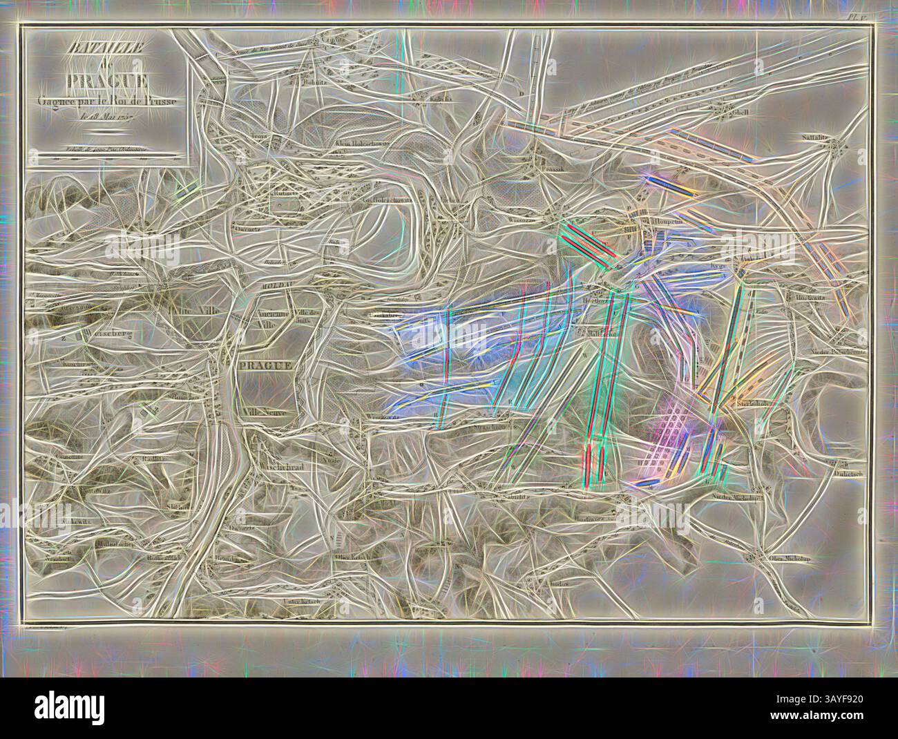 A detailed topographic map displaying intricate lines and pathways ...