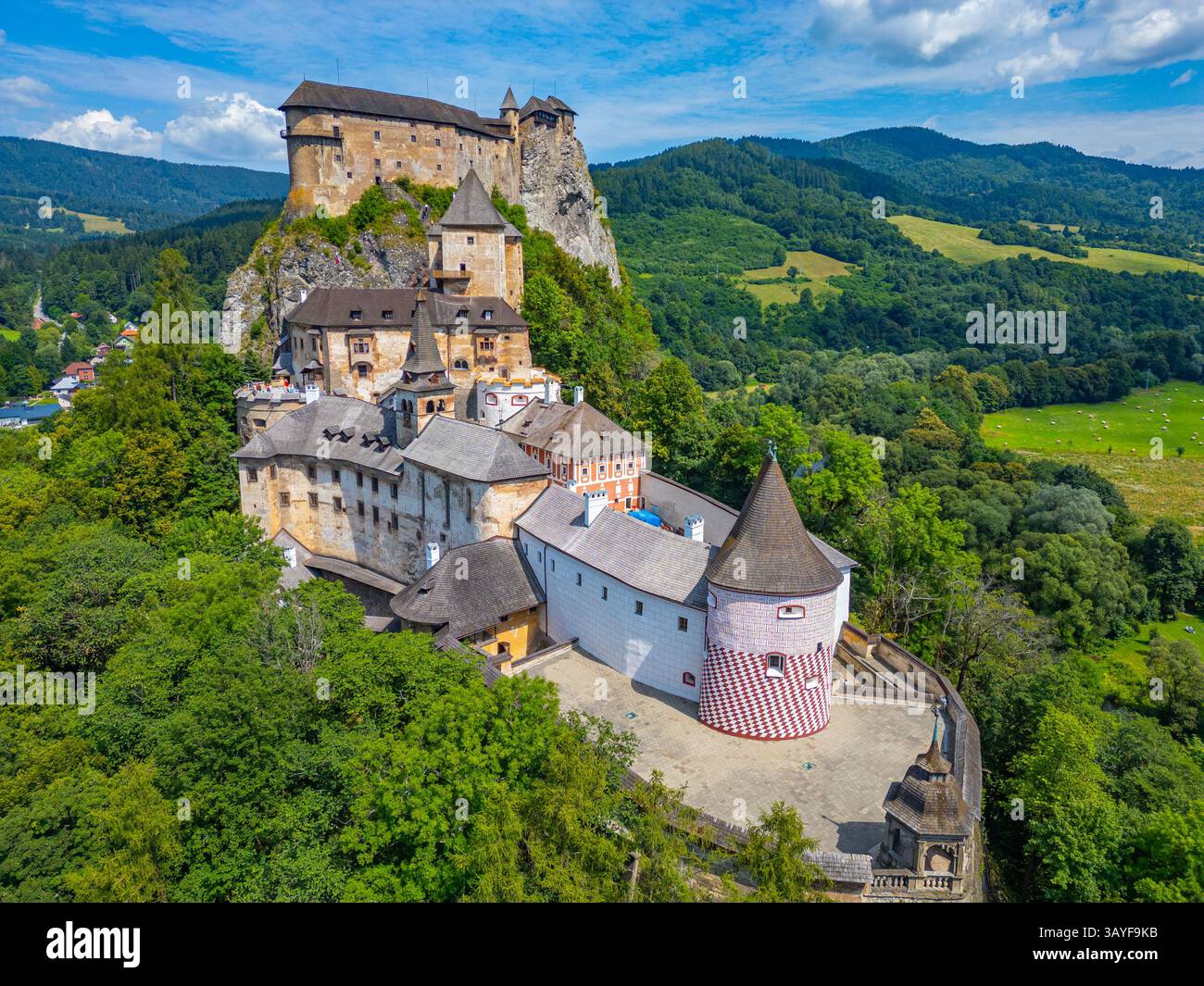 Panorama view of Orava castle in Slovakia.IMAGE Stock Photo - Alamy