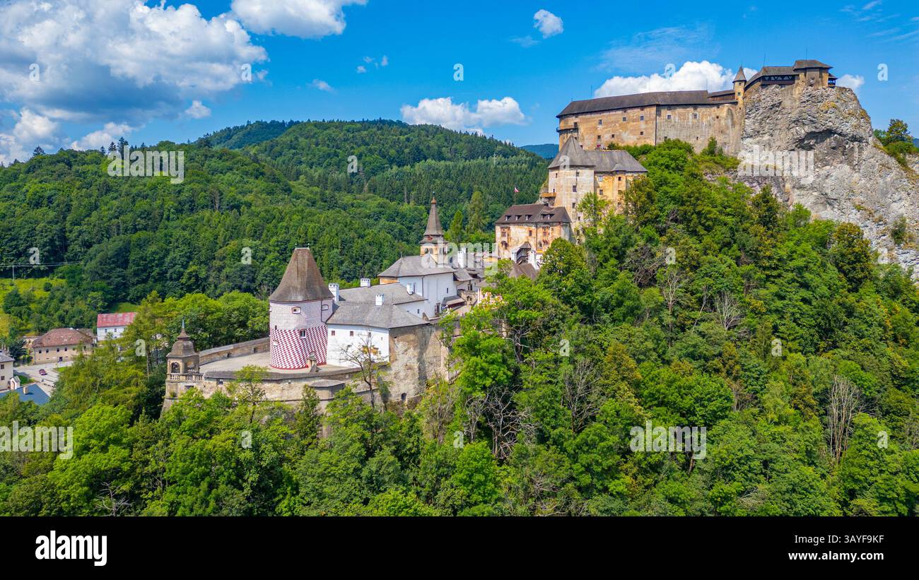 Panorama view of Orava castle in Slovakia.IMAGE Stock Photo - Alamy