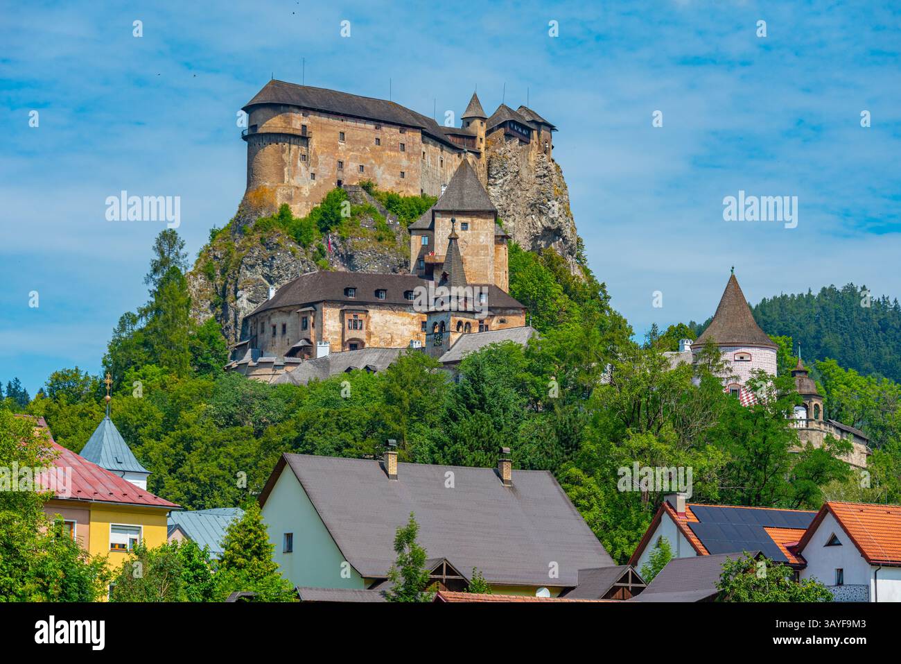 Panorama view of Orava castle in Slovakia.IMAGE Stock Photo - Alamy