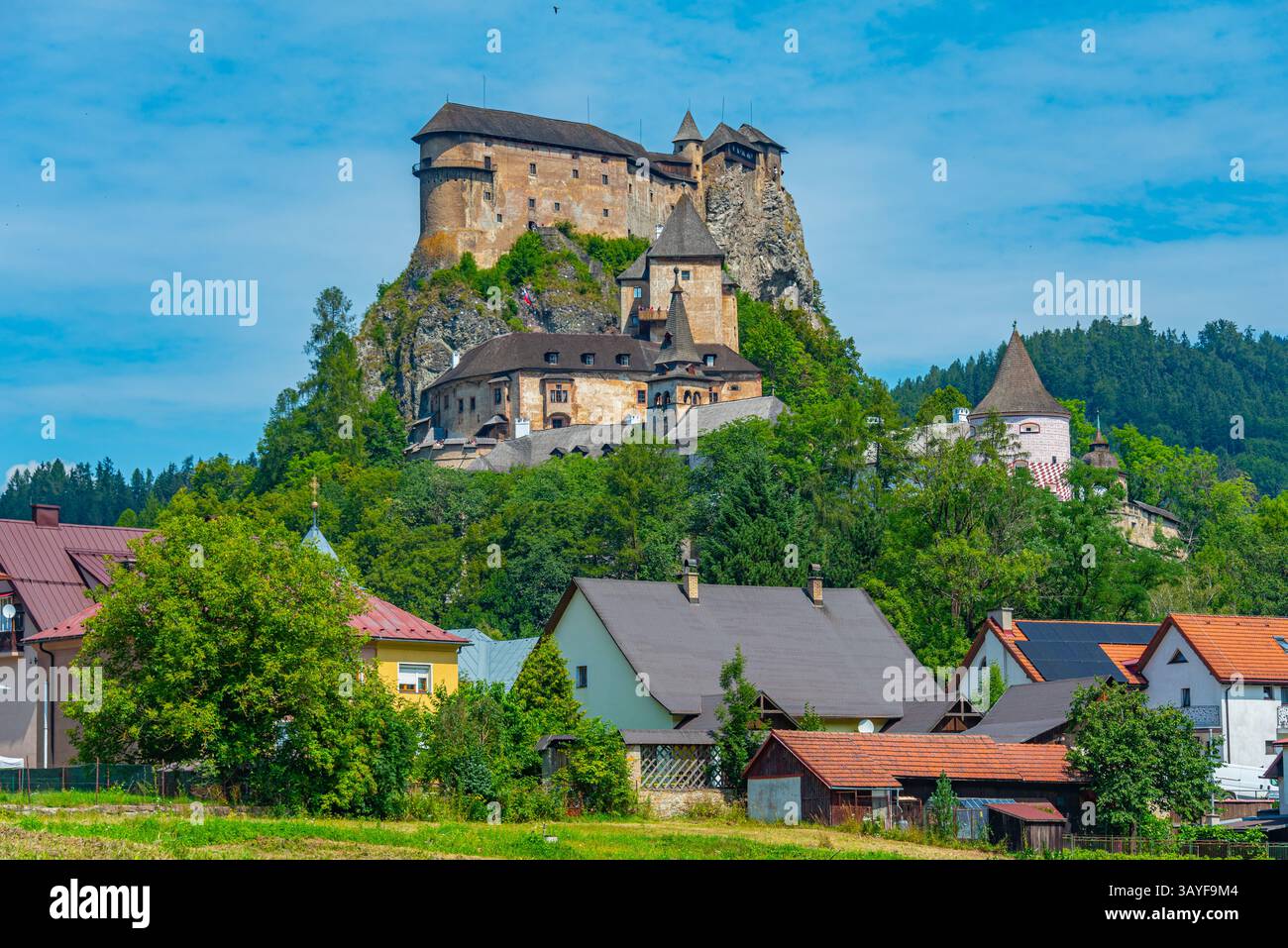 Panorama view of Orava castle in Slovakia.IMAGE Stock Photo - Alamy
