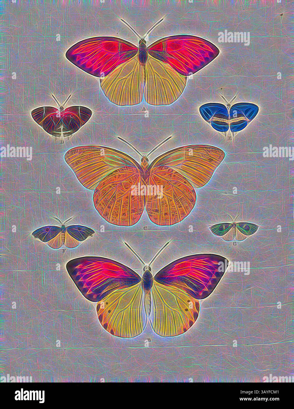 A collection of intricately designed butterflies, showcasing a vibrant ...