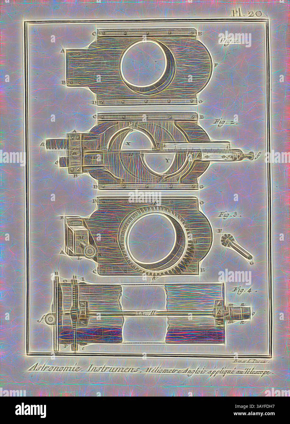 Technical drawings of astronomical instruments hi-res stock photography ...