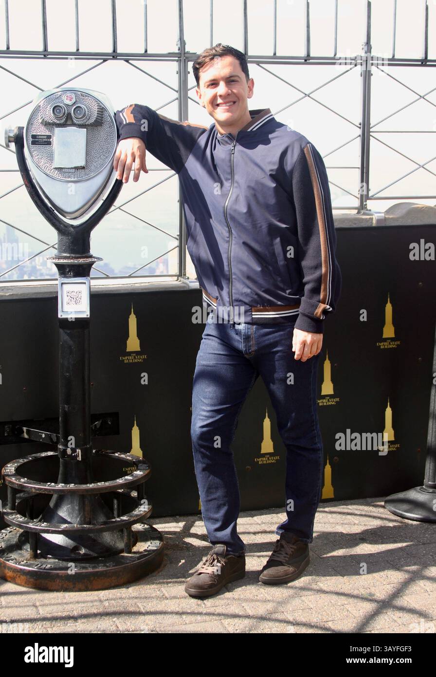 April 22, 2025, New York City, New York: (new) guaynaa visit the empire ...