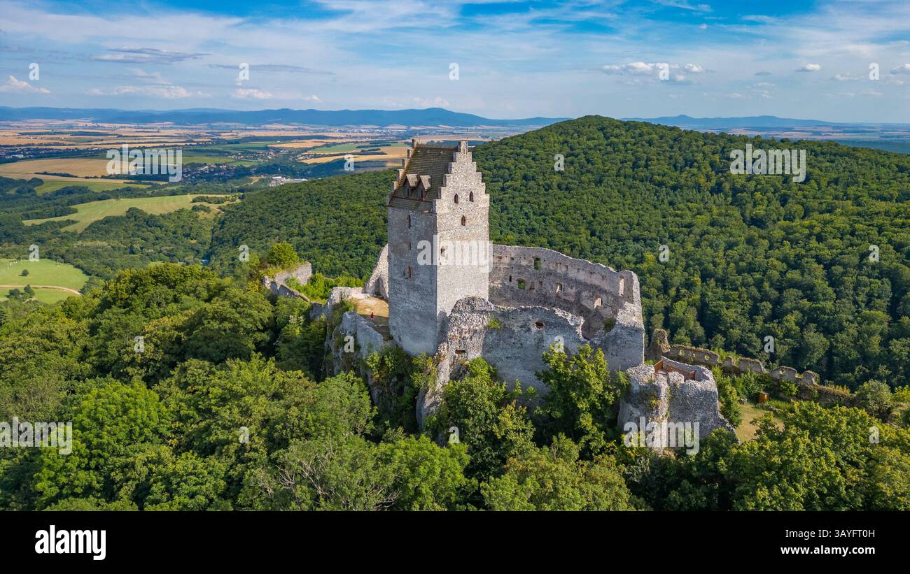 Panorama view of Topolcany castle in Slovakia.IMAGE Stock Photo - Alamy