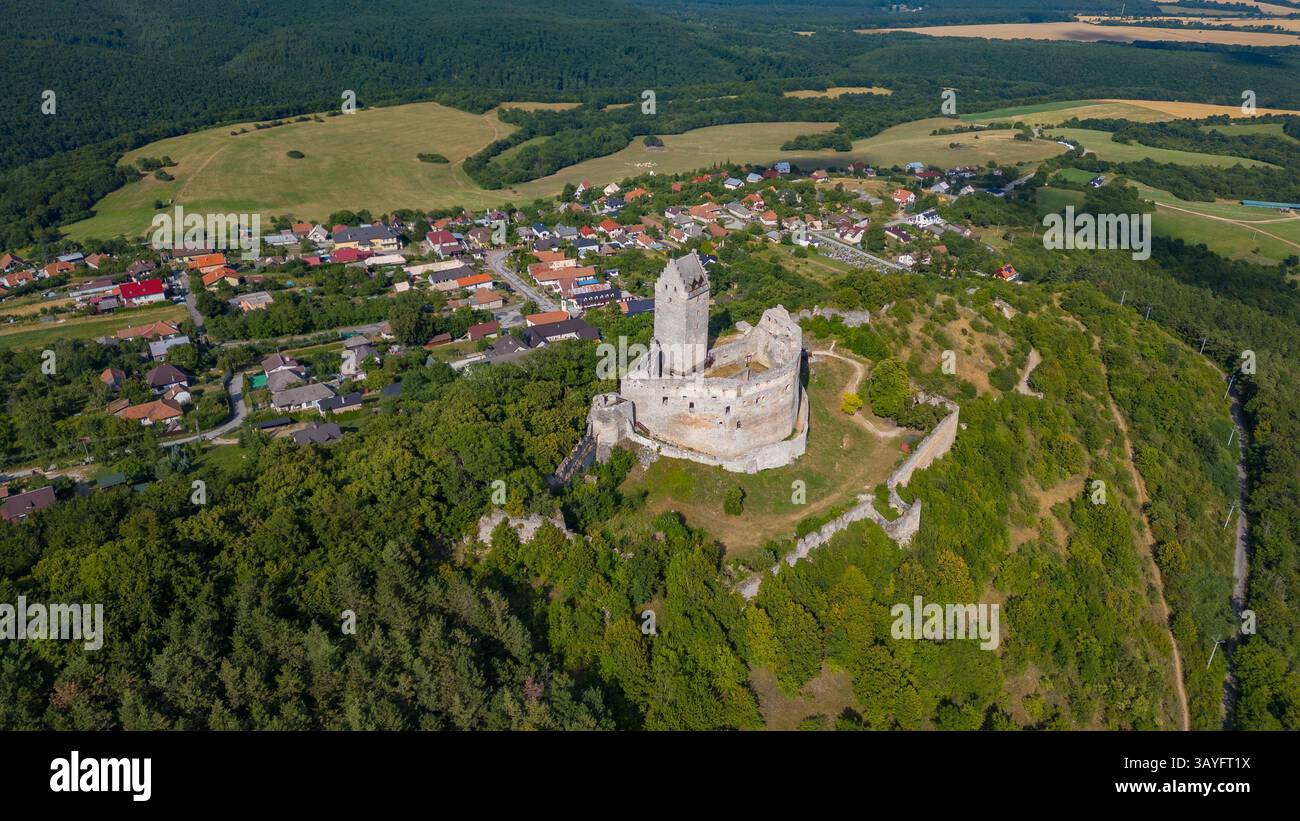 Panorama view of Topolcany castle in Slovakia.IMAGE Stock Photo - Alamy