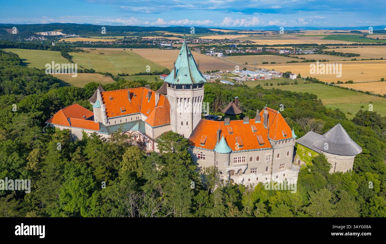 Panorama view of Smolenice castle in Slovakia.IMAGE Stock Photo - Alamy