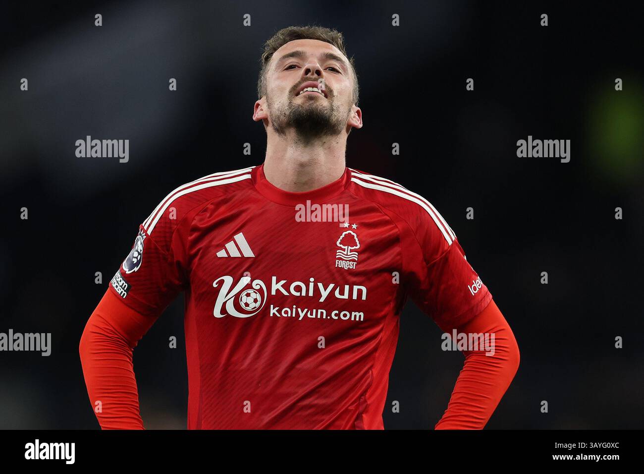 London, UK. 21st Apr, 2025. Harry Toffolo of Nottingham Forest during ...