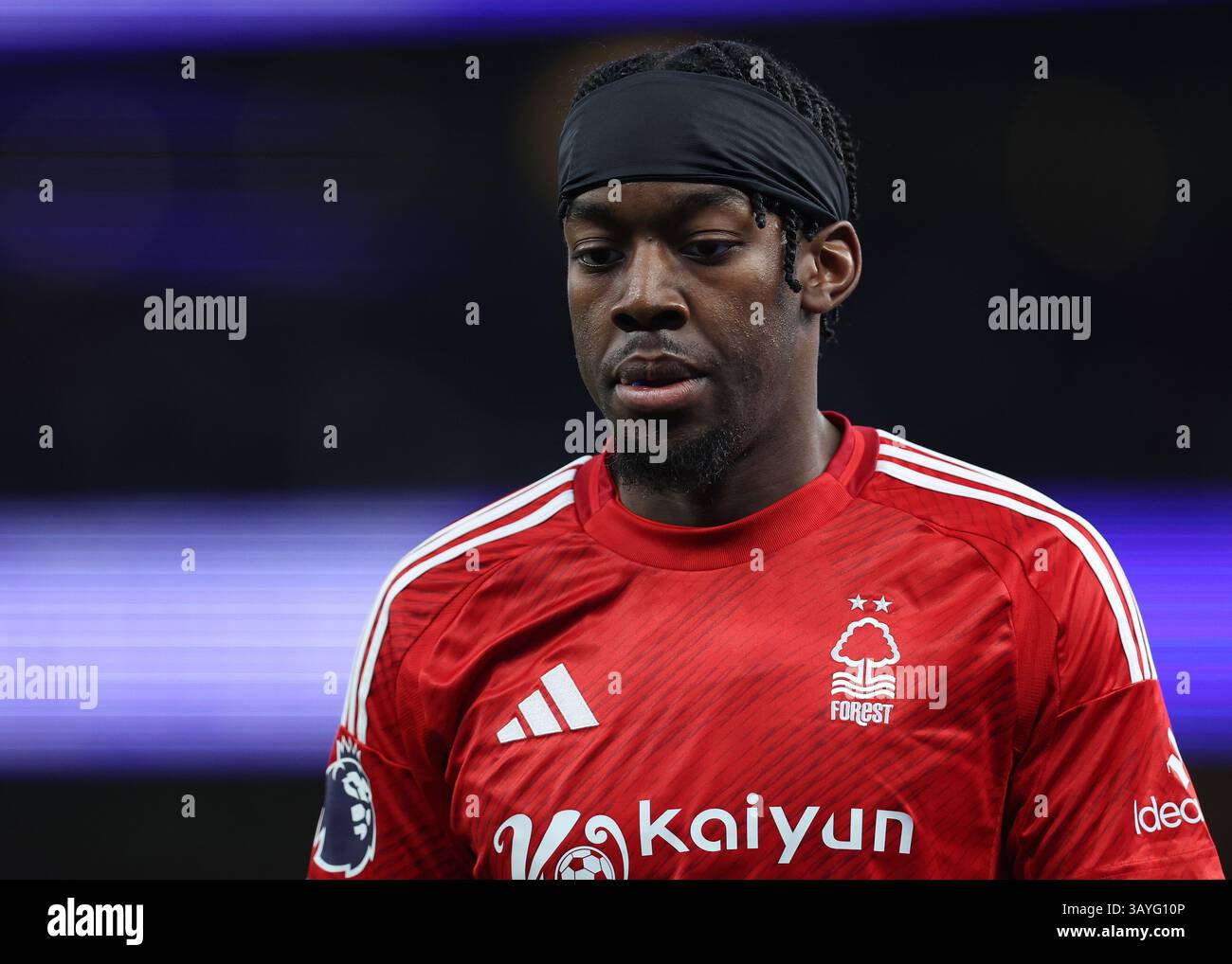 London, UK. 21st Apr, 2025. Anthony Elanga of Nottingham Forest during ...