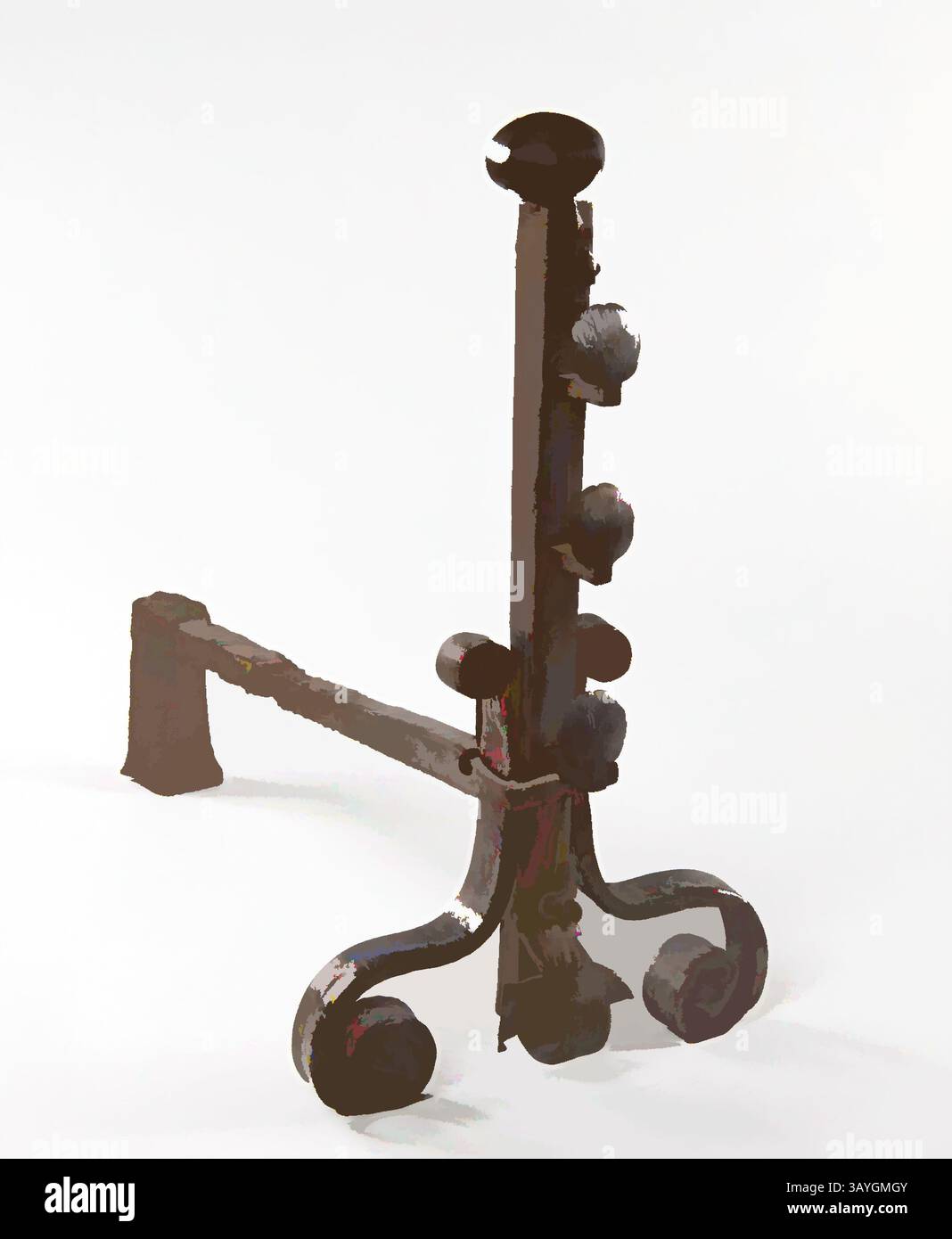 Ornate metal stand features curled hi-res stock photography and images ...