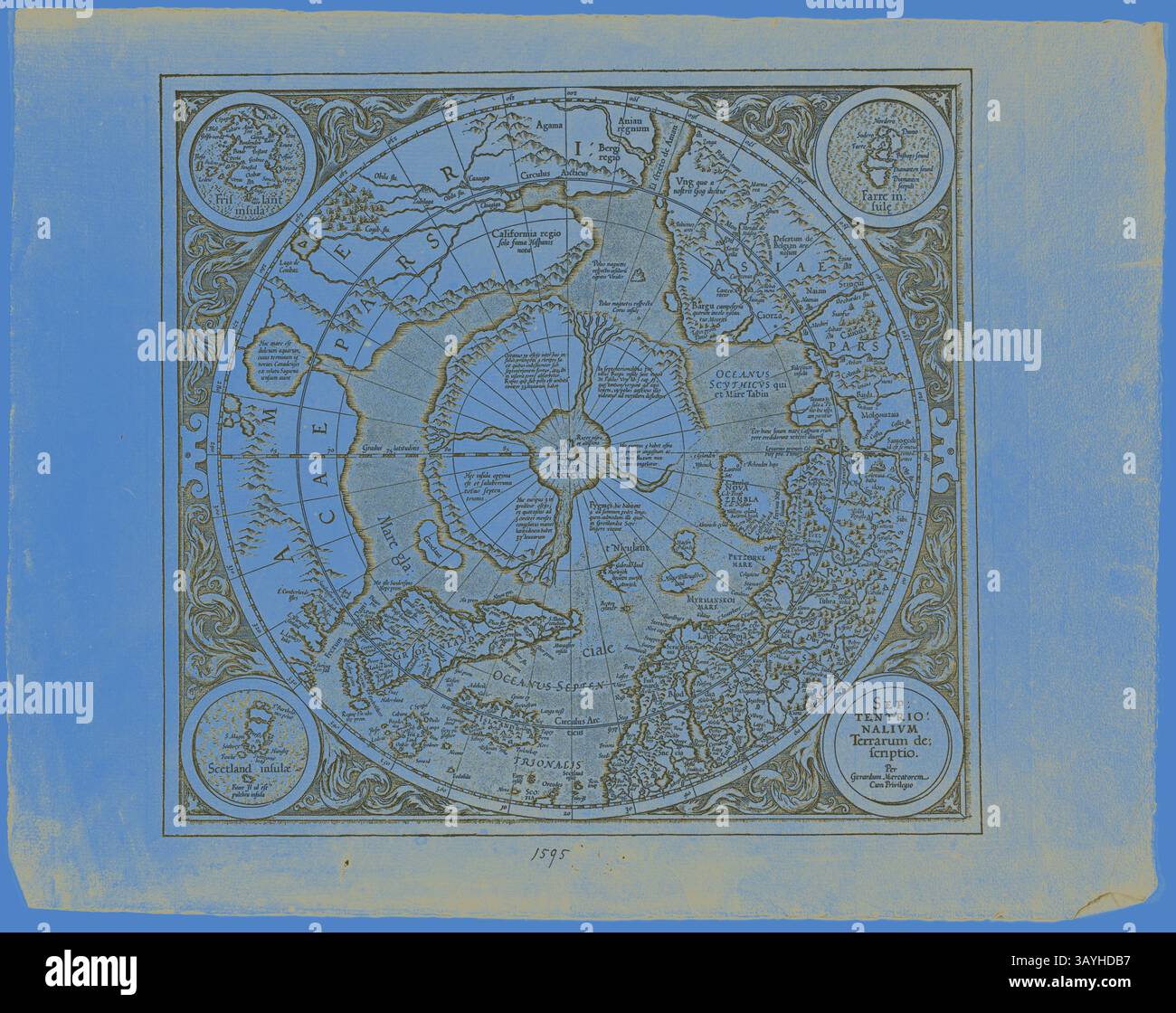 An intricate map of the Arctic region, highlighting various countries ...