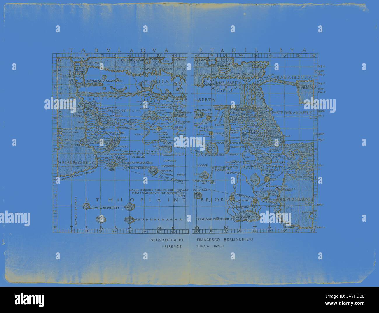 An antique map depicting various regions and islands, including ...