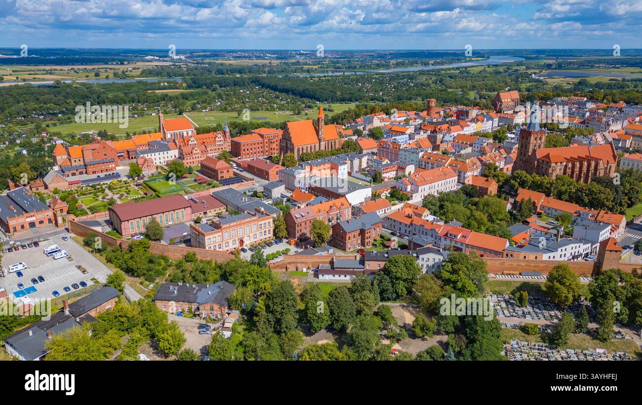 Panorama view of Chelmno town in Poland.IMAGE Stock Photo - Alamy