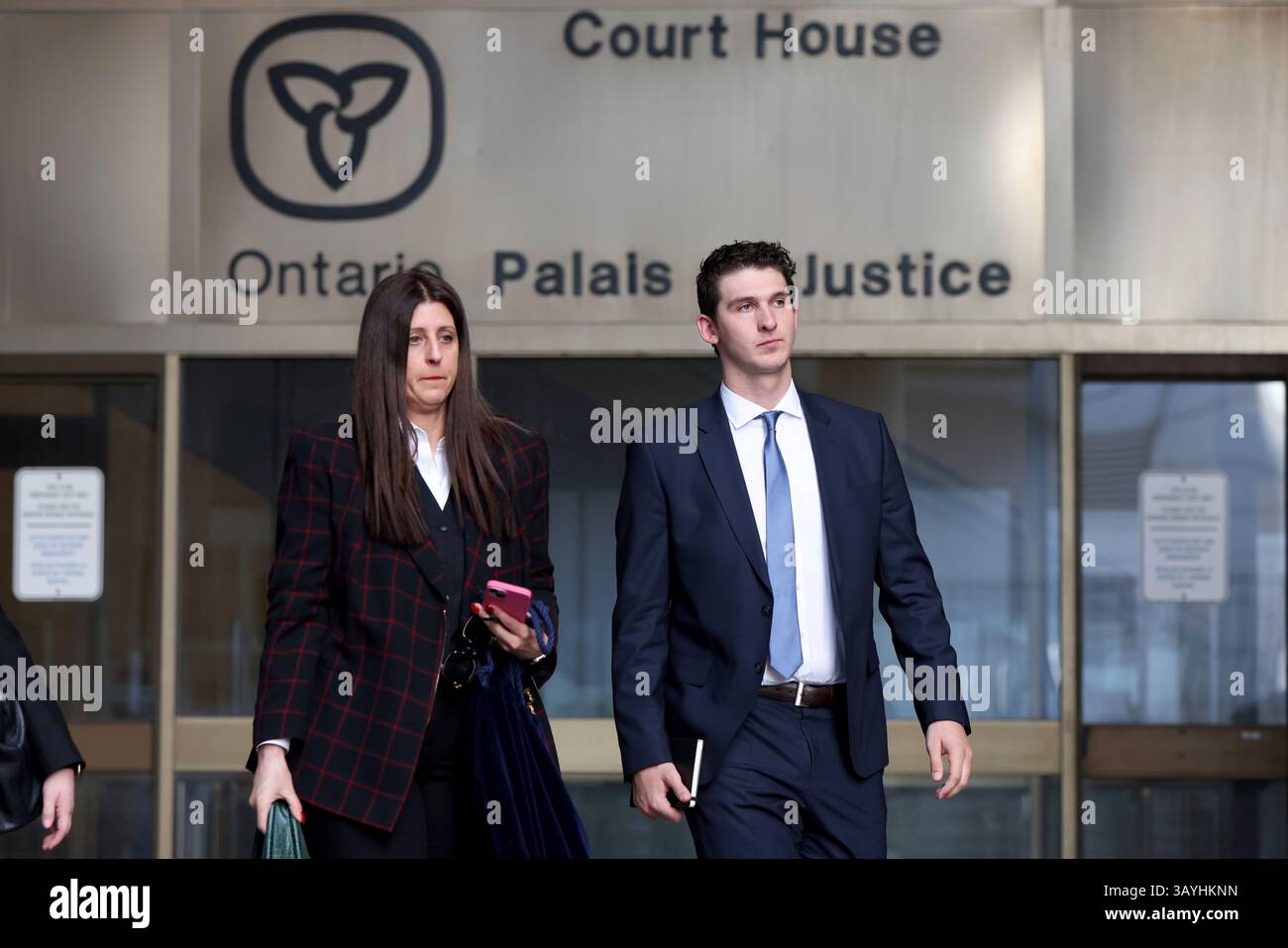 Cal Foote leaves the London Courthouse in London, Ont., Tuesday, April ...