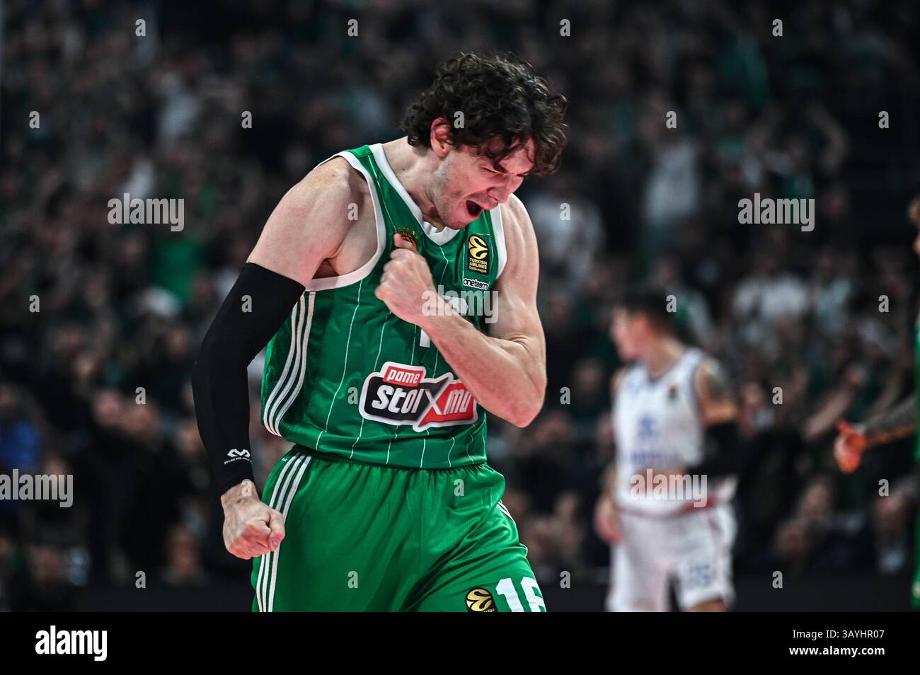 Athens, Greece. 23rd Apr, 2025. 16 Cedi Osman of Panathinaikos AKTOR ...