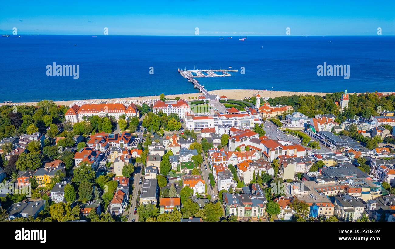 Panorama view of Polish town Sopot.IMAGE Stock Photo - Alamy
