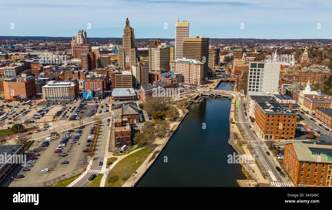 Aerial downtown skyline providence hi-res stock photography and images ...