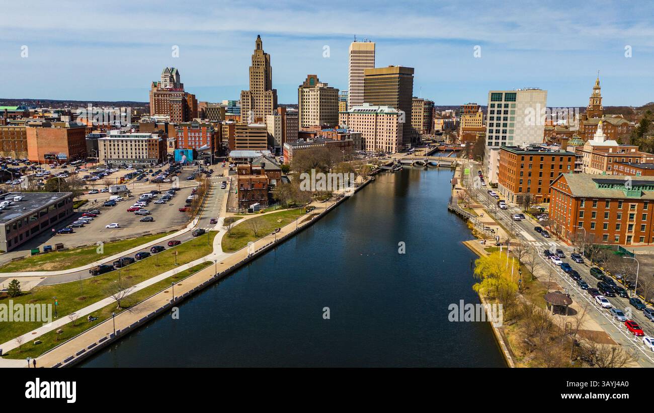 Aerial downtown skyline providence hi-res stock photography and images ...