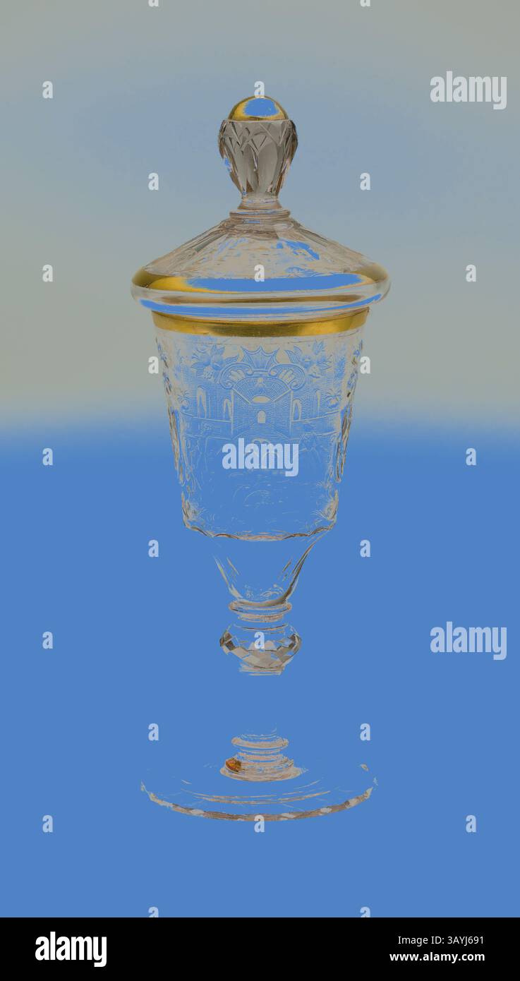Decorative glass container features intricate hi-res stock photography ...