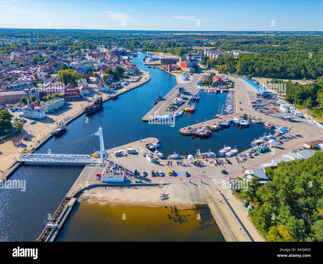 Panorama view of the port of Ustka, Poland.IMAGE Stock Photo - Alamy