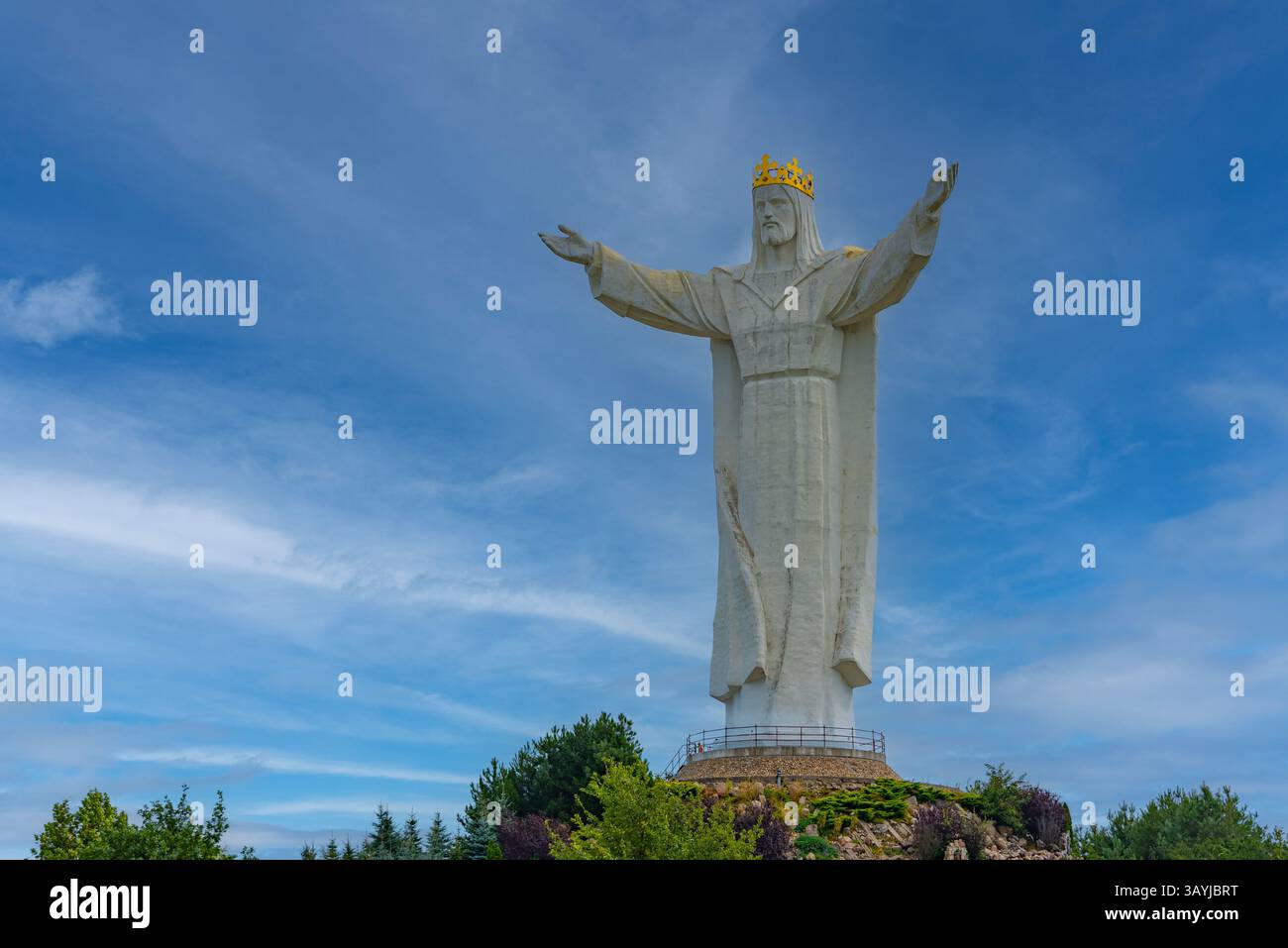 Statue of Christ the King in Swiebodzin, Poland.IMAGE Stock Photo - Alamy
