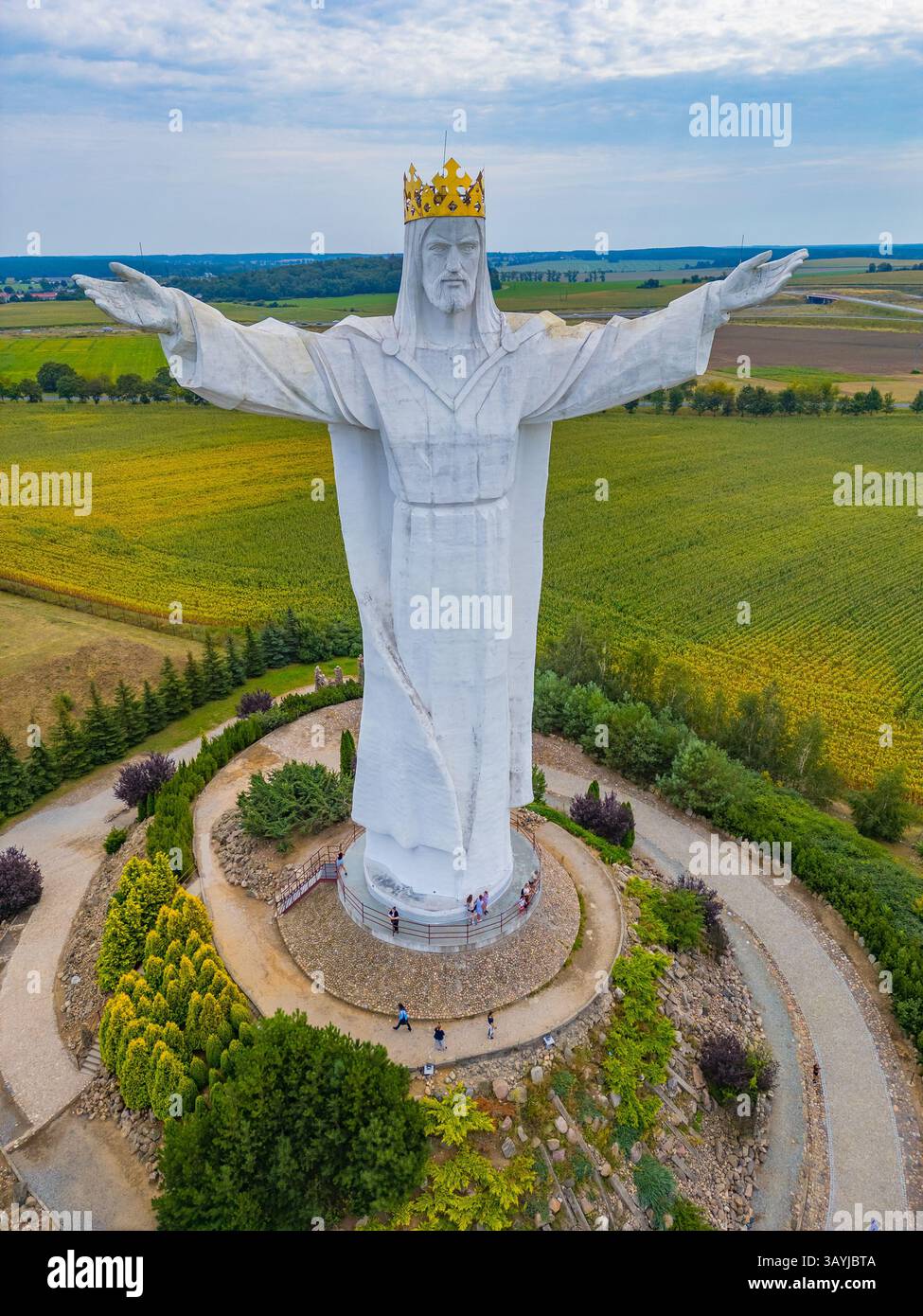 Statue of Christ the King in Swiebodzin, Poland.IMAGE Stock Photo - Alamy
