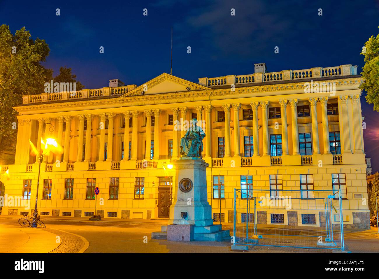 Sunset view of Raczynski Library in Poznan, Poland.IMAGE Stock Photo ...