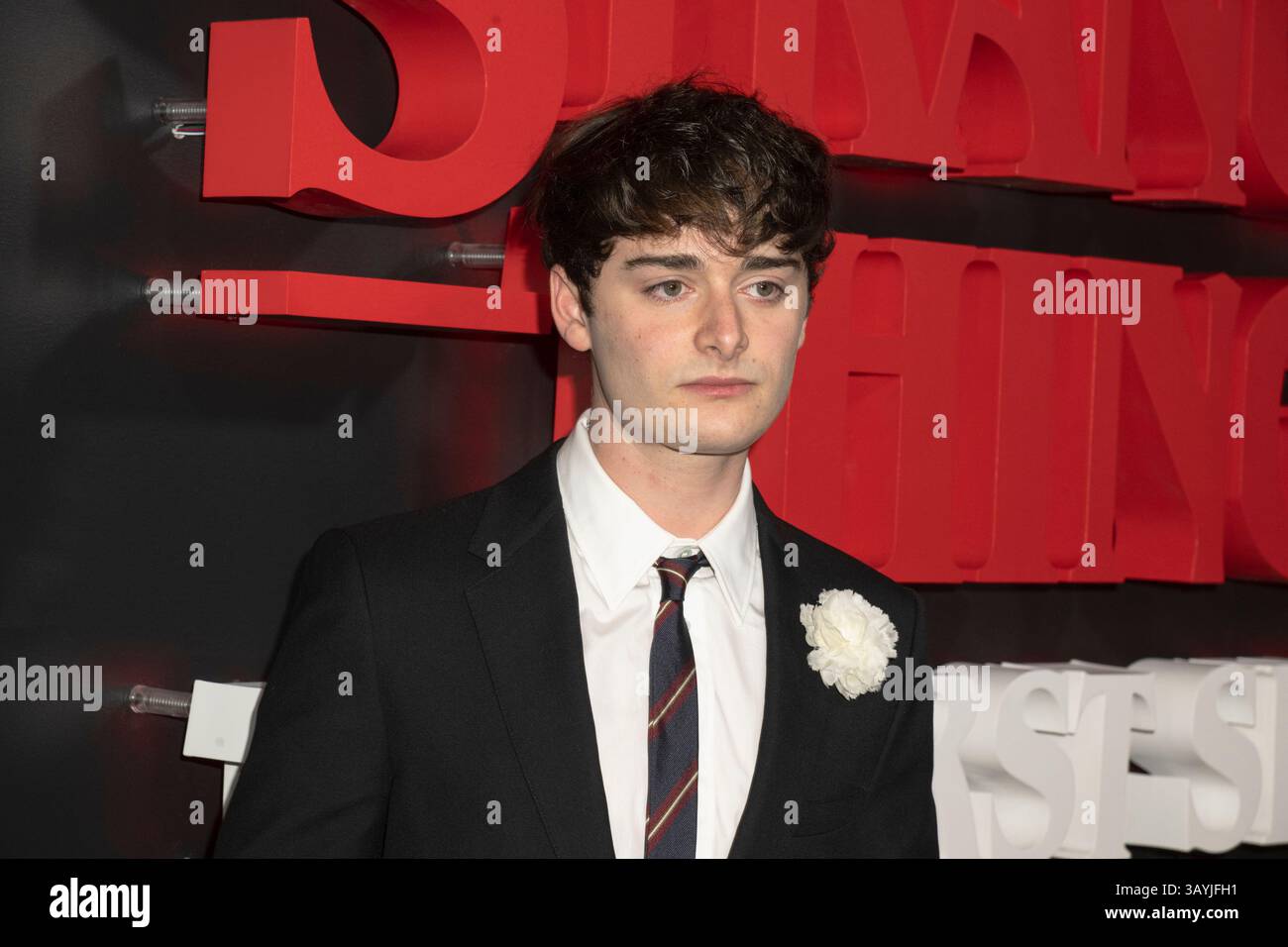 New York, USA. 22nd Apr, 2025. Noah Schnapp attends the opening night ...