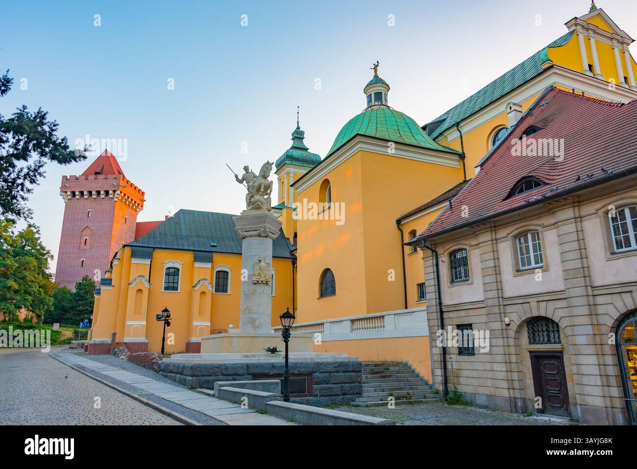 Sunset view of Church of St. Anthony of Padua in Poznan, Poland.IMAGE ...