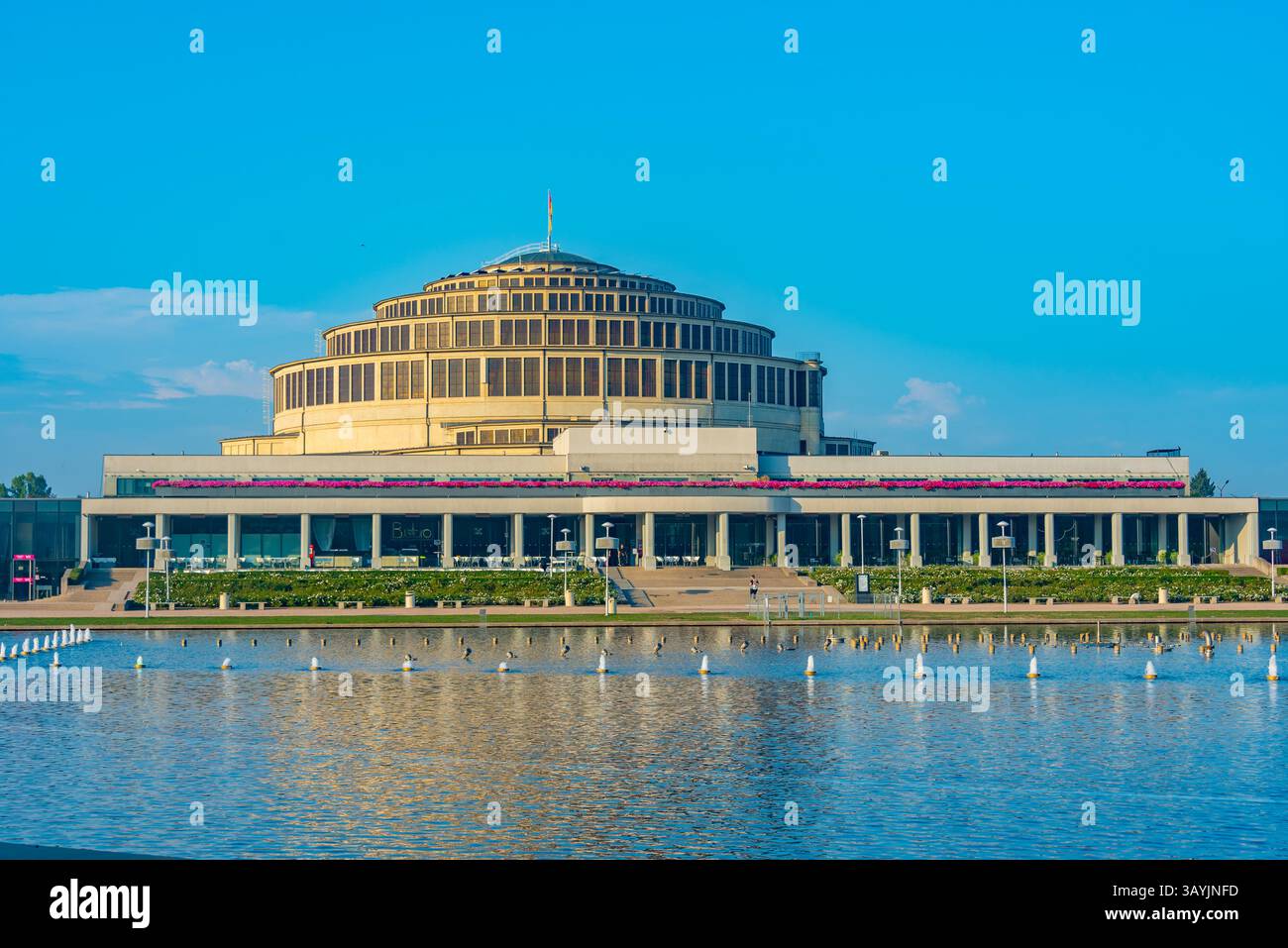 Morning view of Centennial Hall in Wroclaw, Poland.IMAGE Stock Photo ...