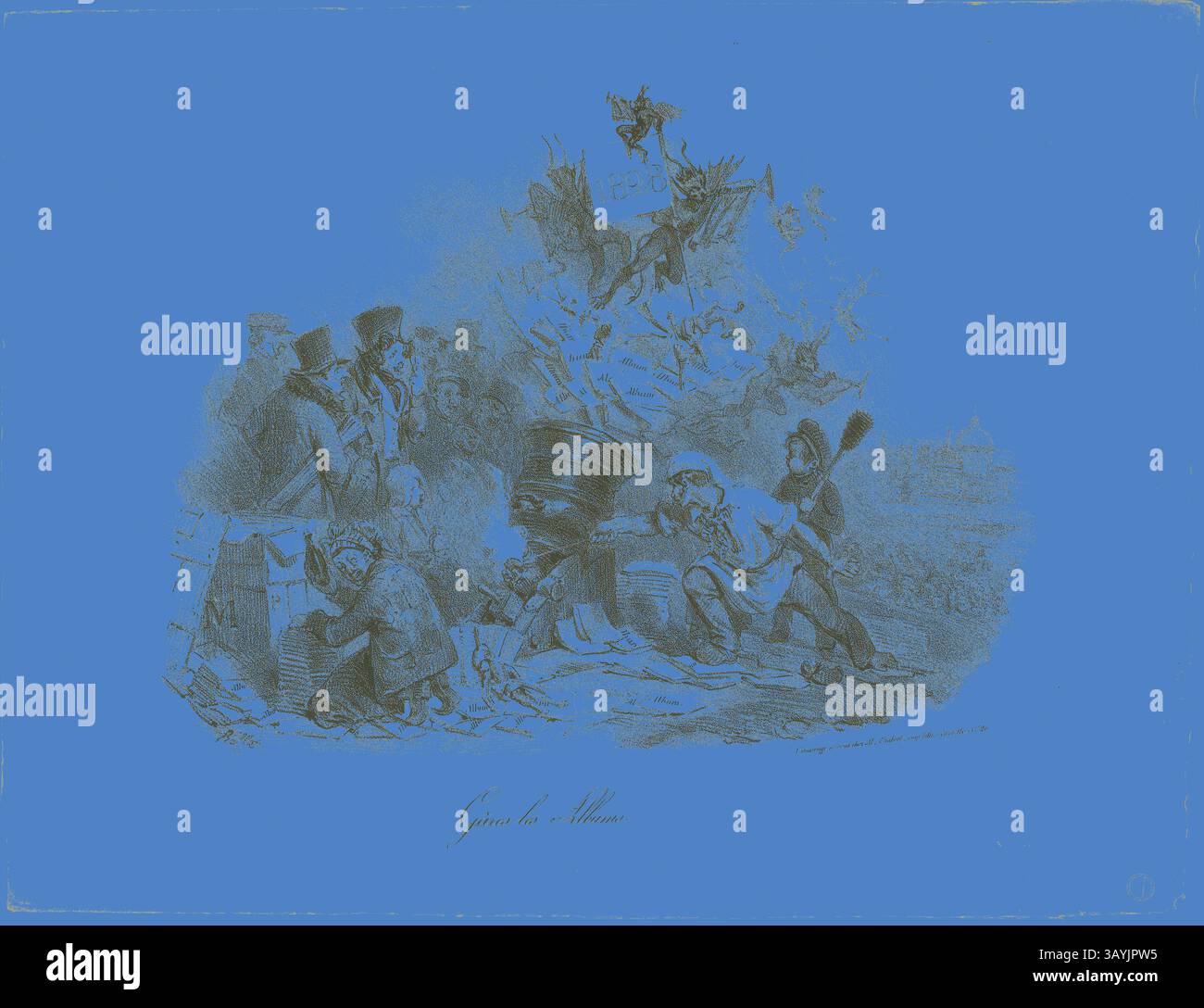 A chaotic scene depicting a group of individuals amid the demolition of ...