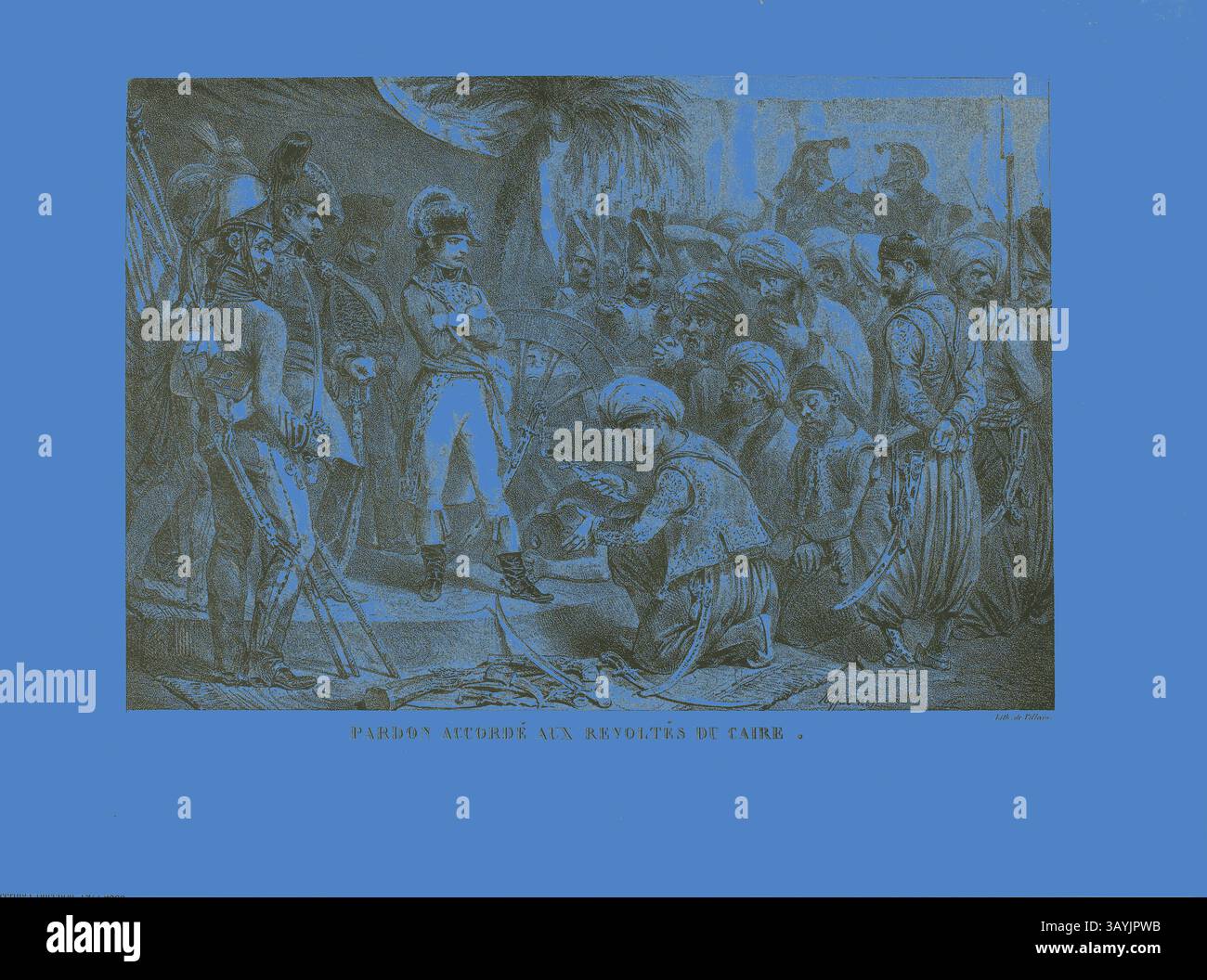 A historical scene depicting a tense interaction between military ...