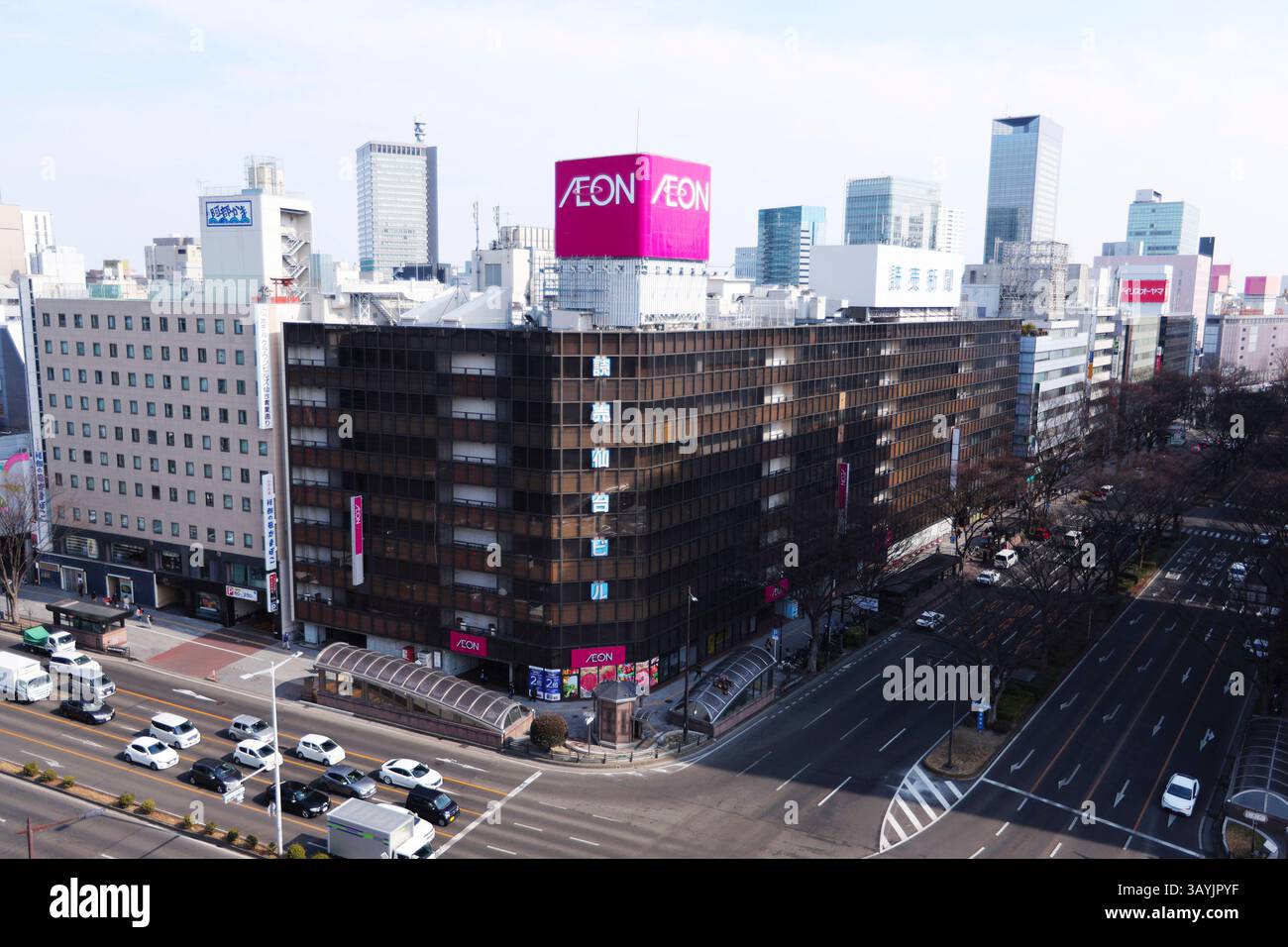 Aeon Sendai store is located in the city center of Sendai City, Miyagi ...