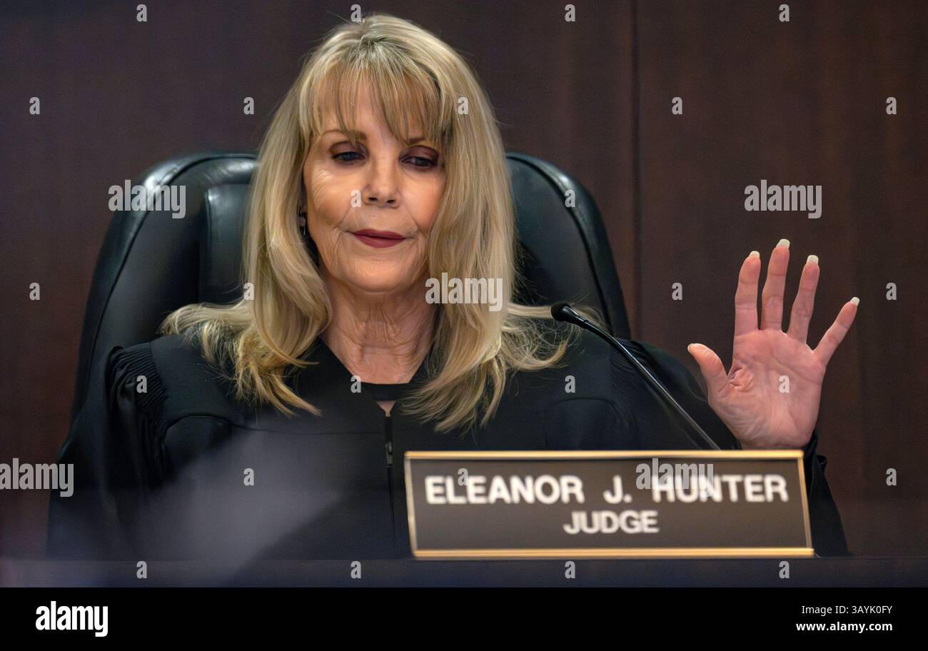 Los Angeles Superior Court Judge Eleanor Hunter presides over the ...