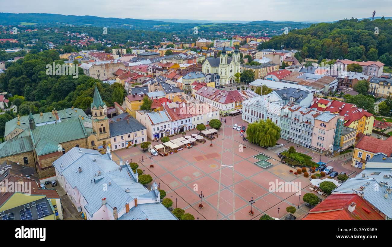Panorama view of Rynek square in Sanok, Poland.IMAGE Stock Photo - Alamy
